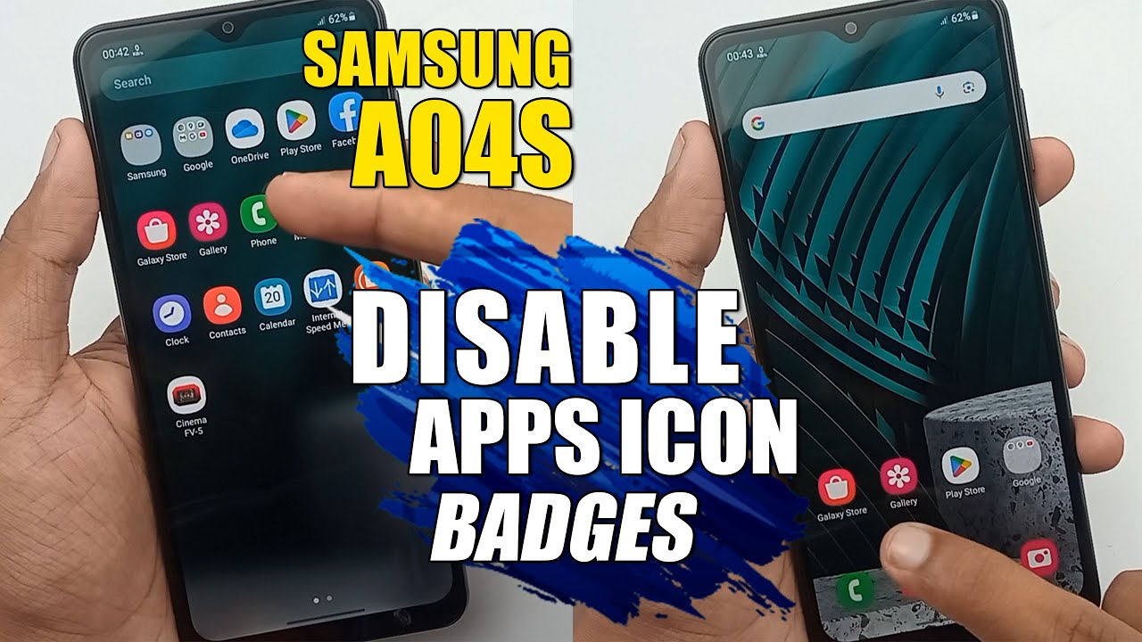 Disable App Icon Badges In Notifications - Samsung Galaxy A04s - YouTube