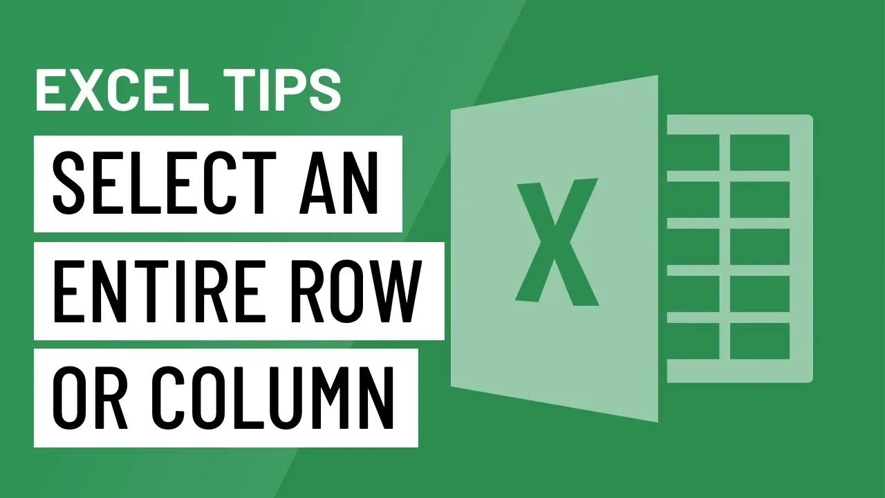 Excel Quick Tip Select an Entire Row or Column #exceltips #excel - YouTube
