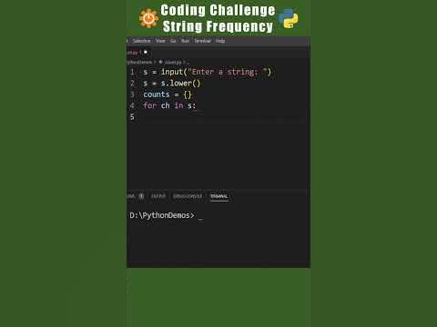 Frequency f(hz) | Coding Challenge #shorts #python #programming #coding #occurrence - YouTube