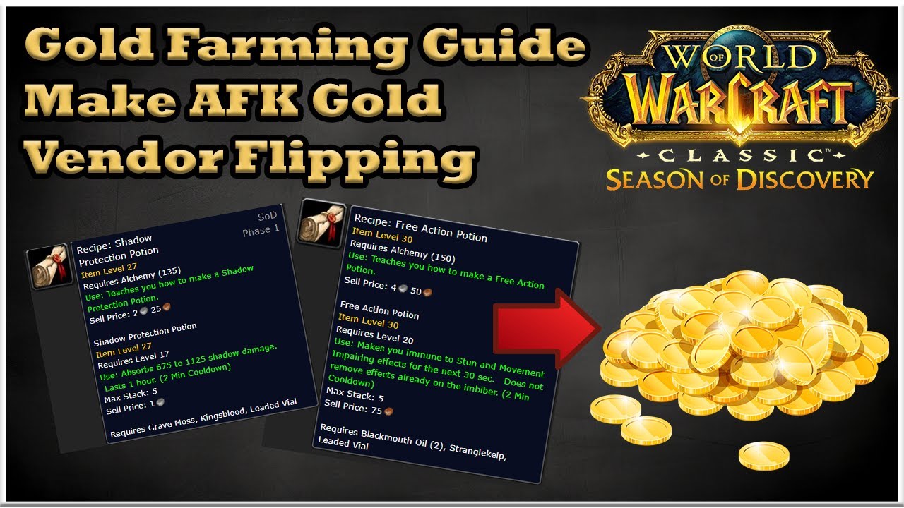Gold Farming Guide How to AFK farm Gold with Vendor Flipping [WoW SoD ...