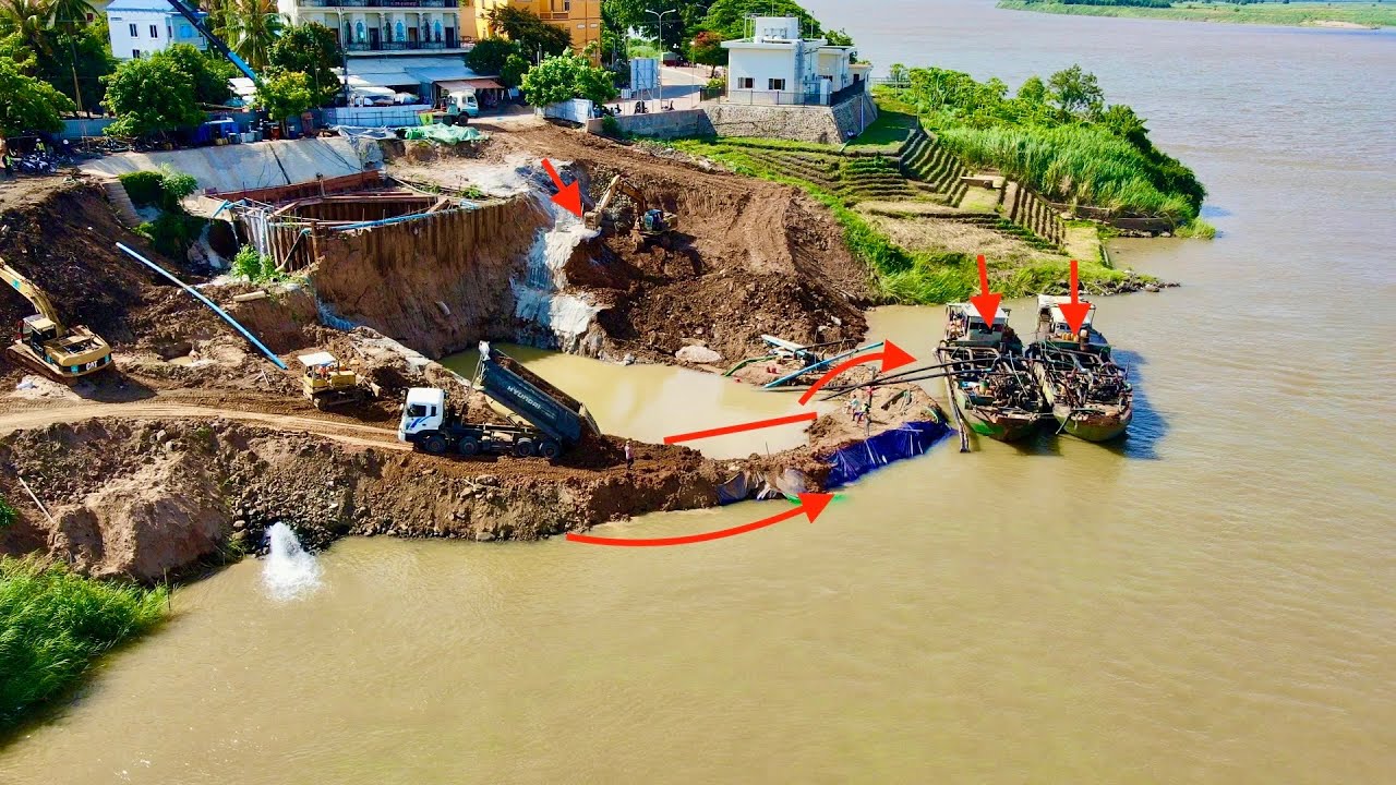 In the next project experts took two boats to prepare and pump water ...