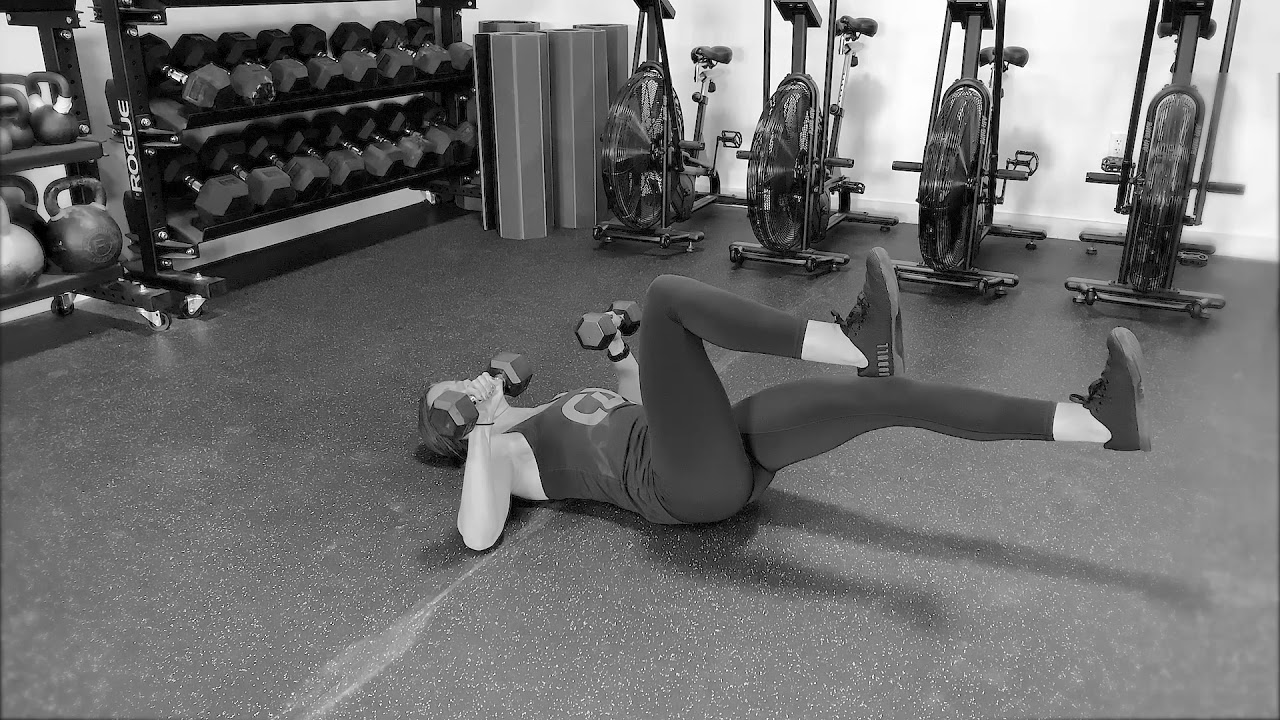 Deadbug Dumbbell Floor Press - YouTube
