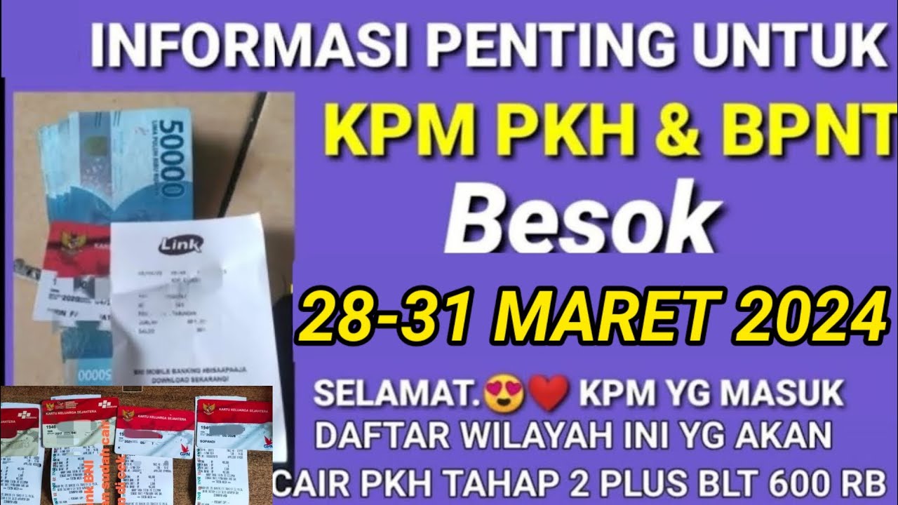 INFO PENTING BESOK BAGI PARA KPM PKH BPNT WILAYAH 1 2 3 YG AKAN CAIR ...
