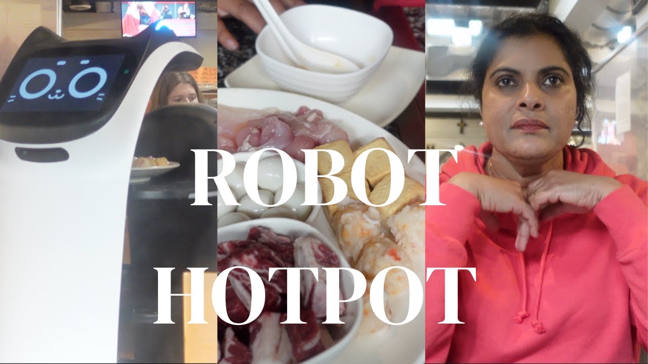 Robot hot pot in Edmonton Restaurant! - YouTube
