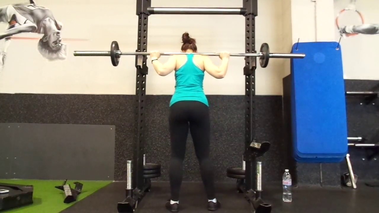 30kg squat, back view - YouTube