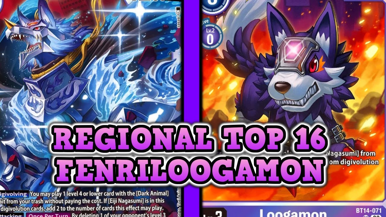 Top 16 Fenriloogamon Deck Profile! Digimon TCG Regionals BT15 - YouTube