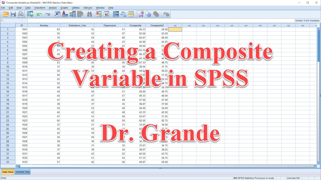 Creating A Composite Variable Weighted And Unweighted Using SPSS Creating A Composite Variable Weighted And Unweighted Using SPSS