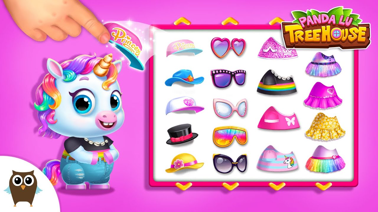 Dress Up Panda Lu Friends Panda Lu Treehouse Game | TutoTOONS - YouTube