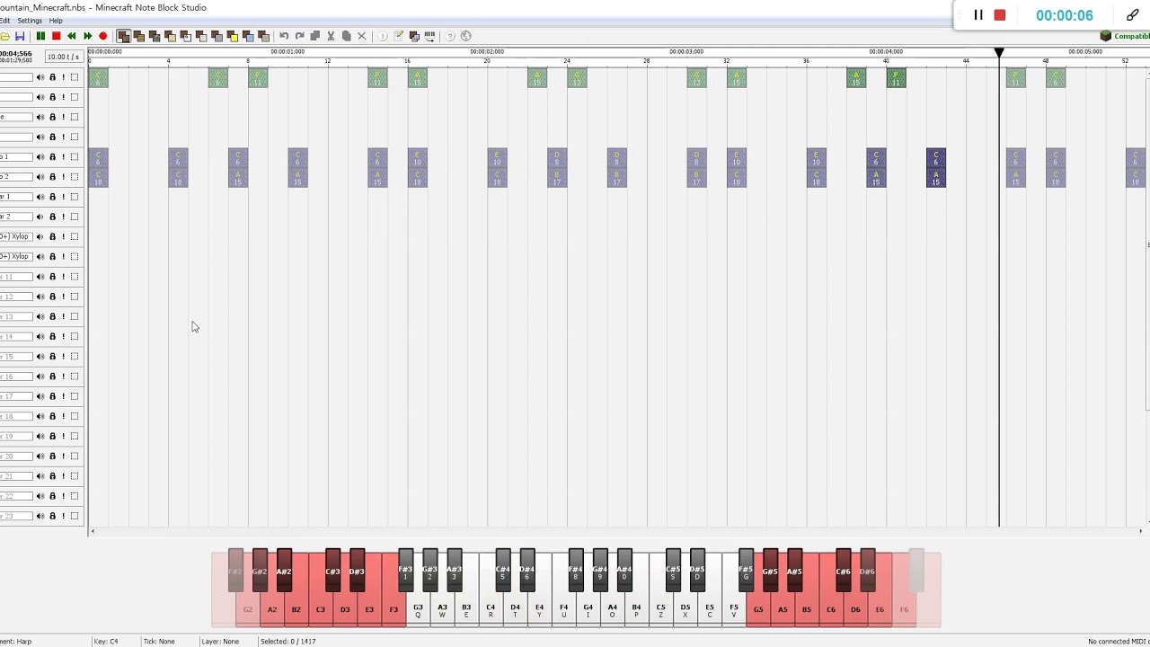 [작곡] Mountain [Minecaft Note Block Studio] - YouTube