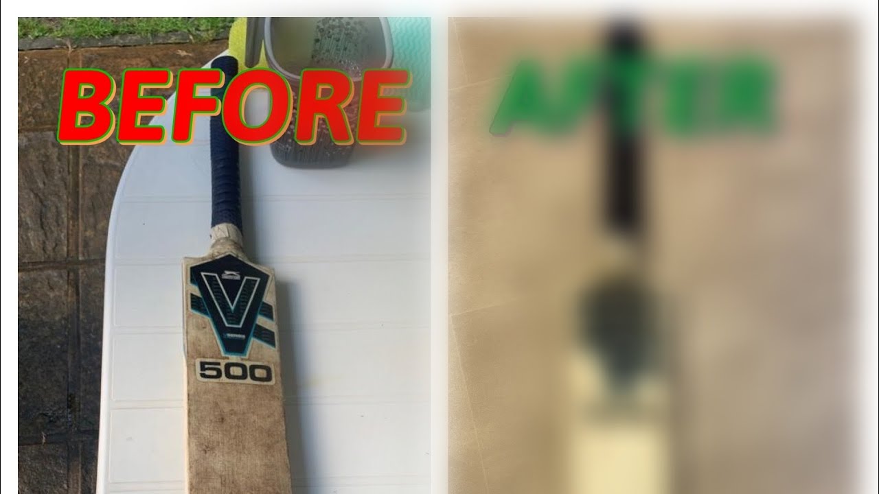 Slazenger V500 Cricket Bat Cleaning - YouTube
