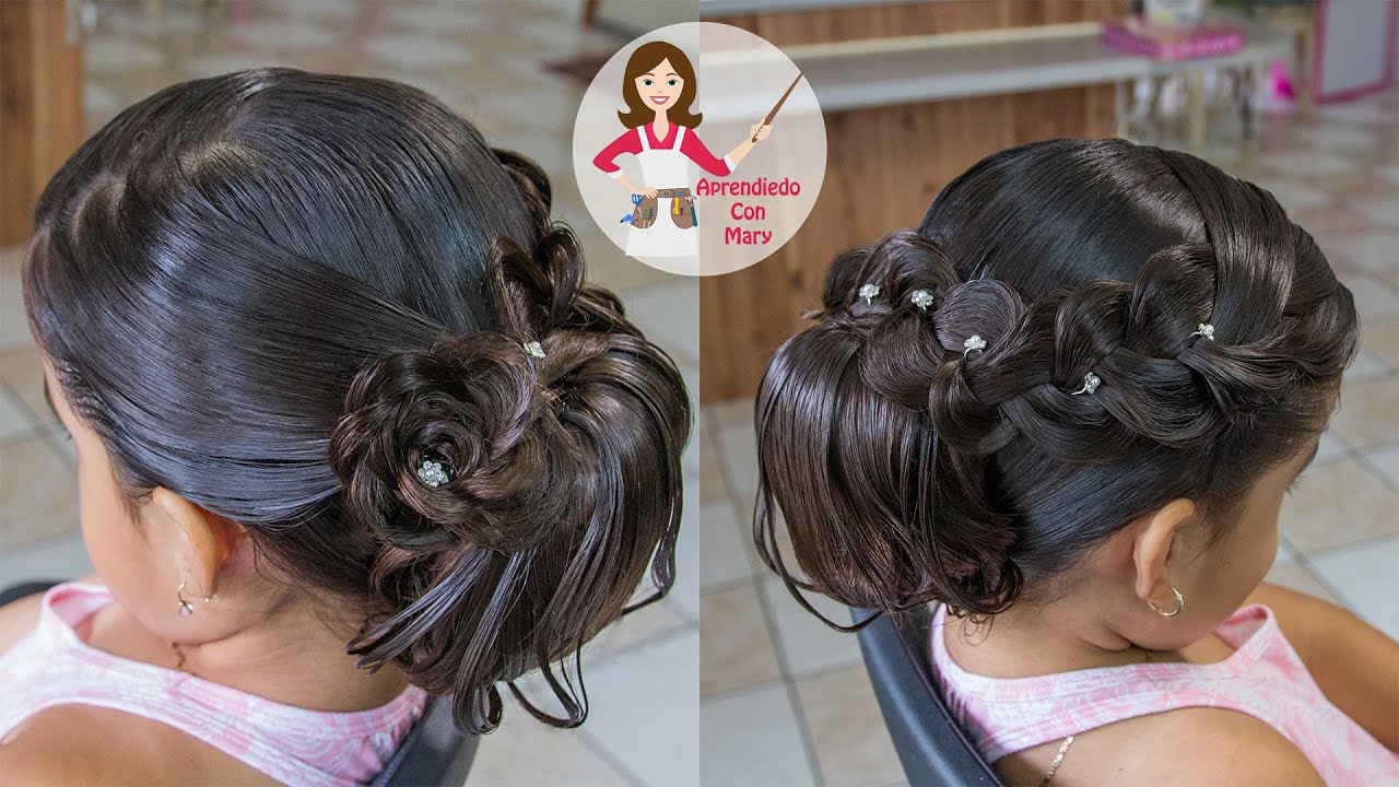 CHONGO ELEGANTE (RECOGIDO CON TRENZA) - YouTube