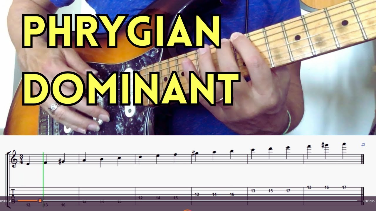 Escala Frigia Dominante en Mi, Notación y Tablatura - YouTube