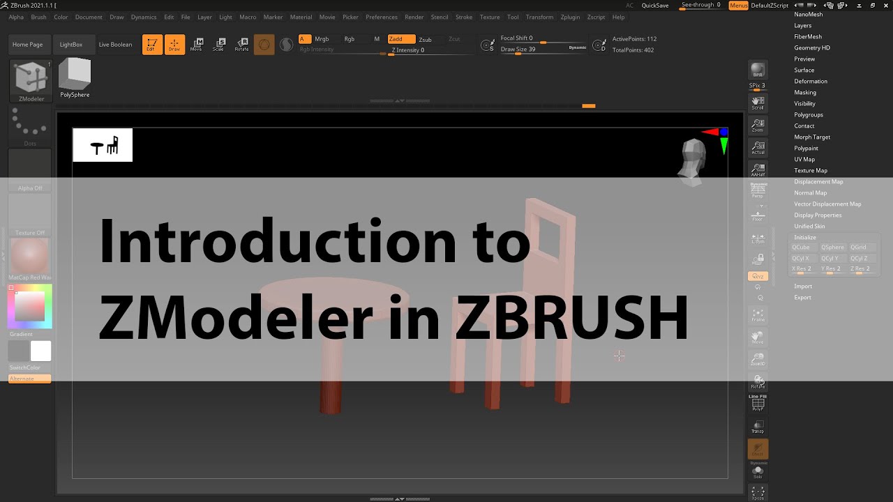Introduction to ZModeler in Zbrush - YouTube