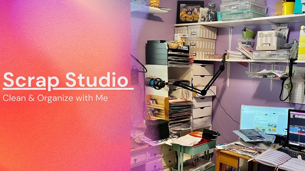SCRAP STUDIO CLEAN & ORGANIZE WITH ME | 2022 REORGANIZE THE CRAFT ROOM - YouTube