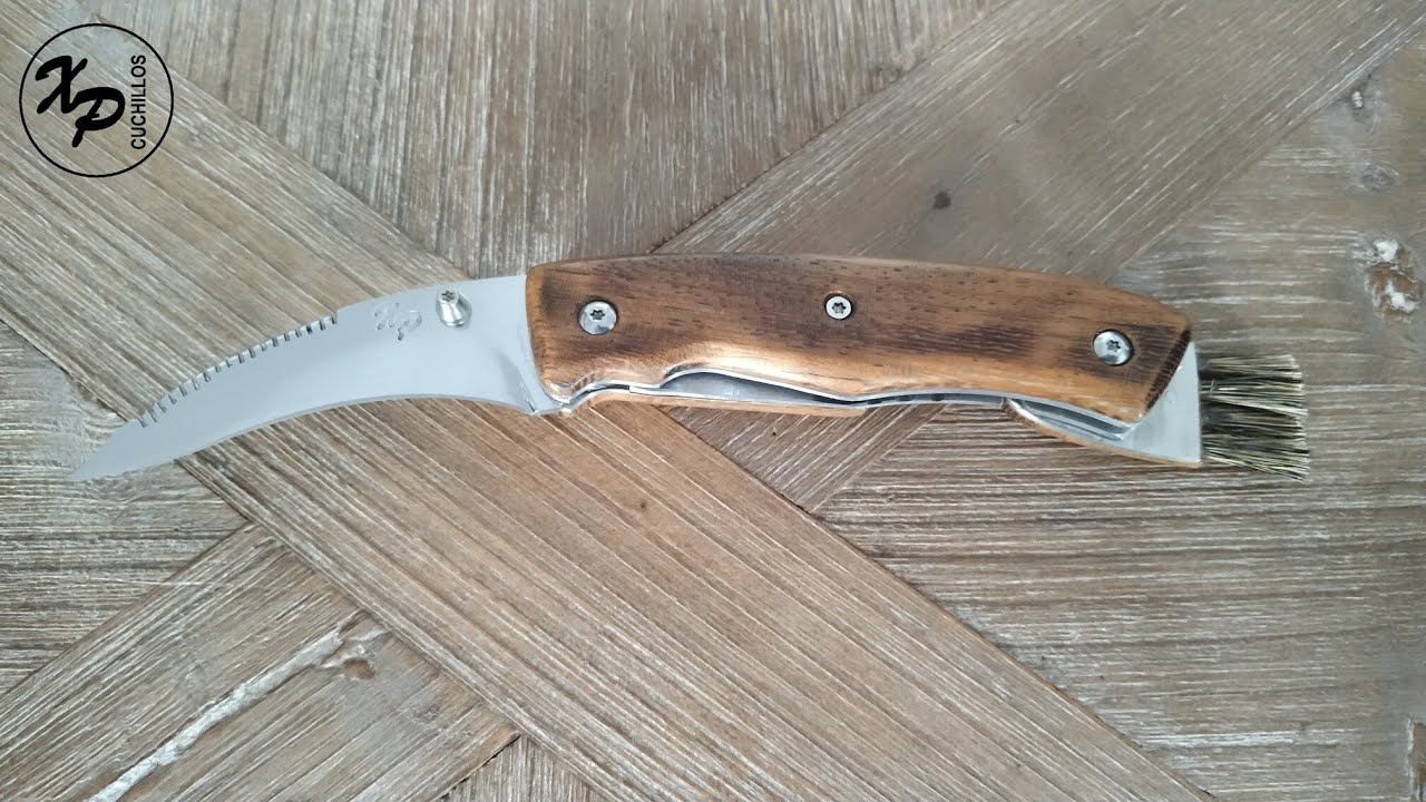 Fabricación paso a paso navaja para setas con brocha plegable - YouTube