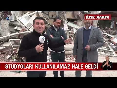 Deprem AKSU TV binasını da yıktı