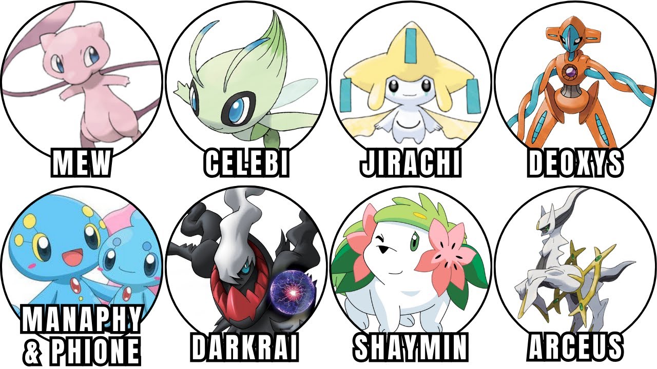 Every MYTHICAL Pokémon Fully Explained - Part 1 (Generation 1-4) - YouTube