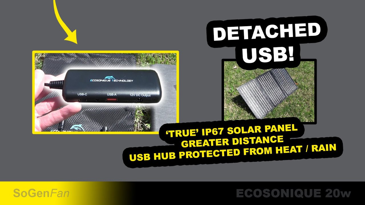 Mini Solar Panel with an AWESOME Innovation [Ecosonique 20w] - YouTube