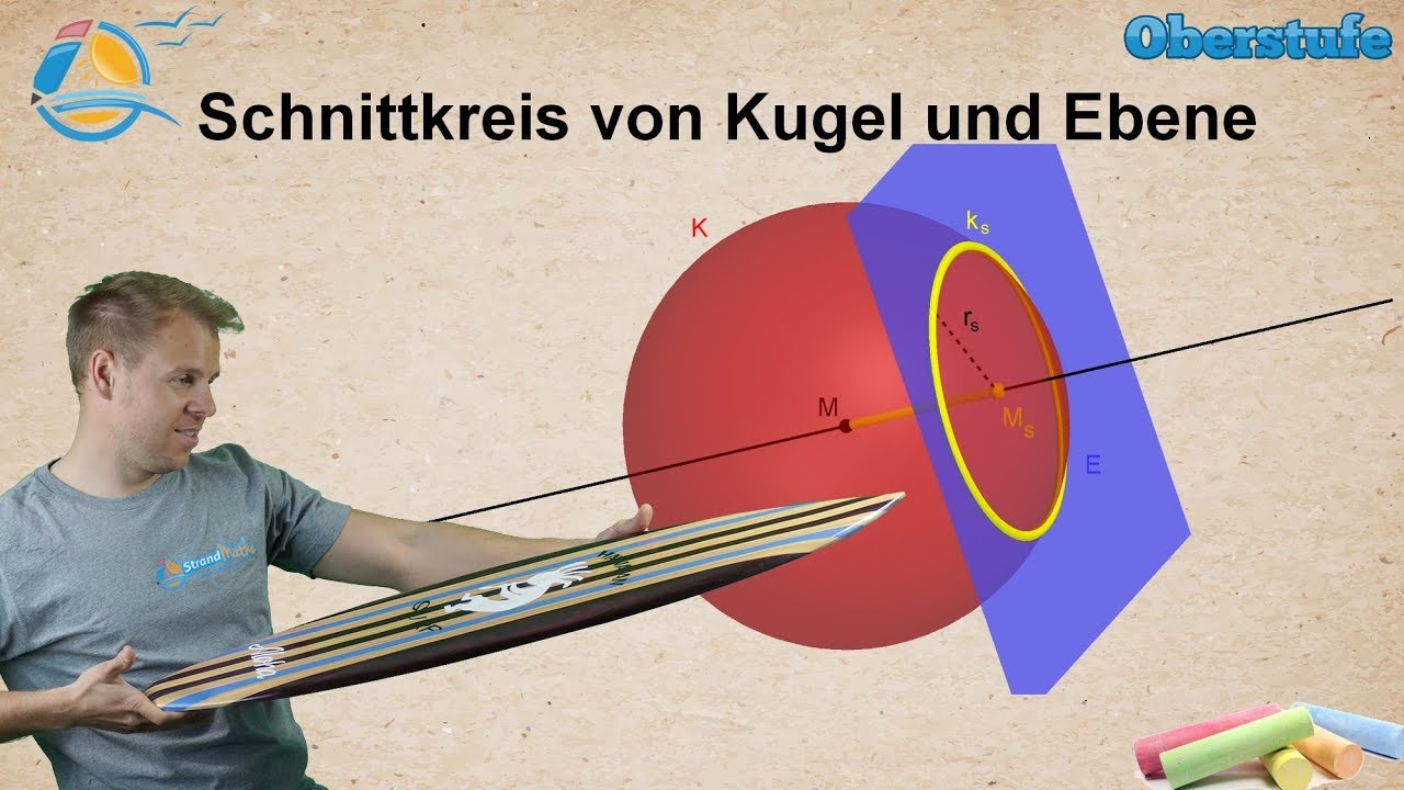Schnittkreis von Kugel und Ebene - Vektorrechnung Gymnasium StrandMathe ...