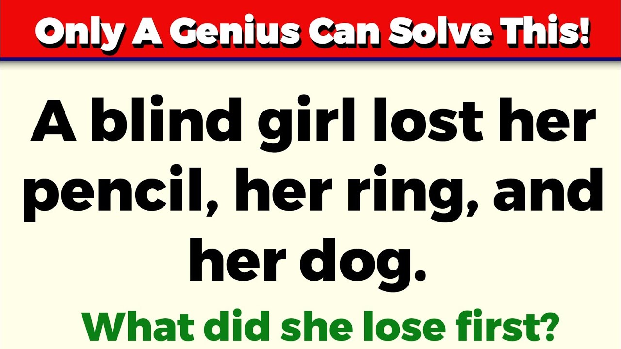 ONLY A GENIUS CAN ANSWER THESE 10 TRICKY RIDDLES | Riddles Quiz - Part ...
