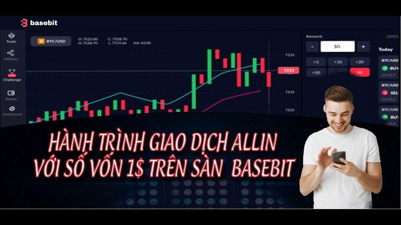 HÀNH TRÌNH GIAO DỊCH ALLIN VỚI SỐ VỐN 1$ NGÀY 3 - BASEBIT - YouTube