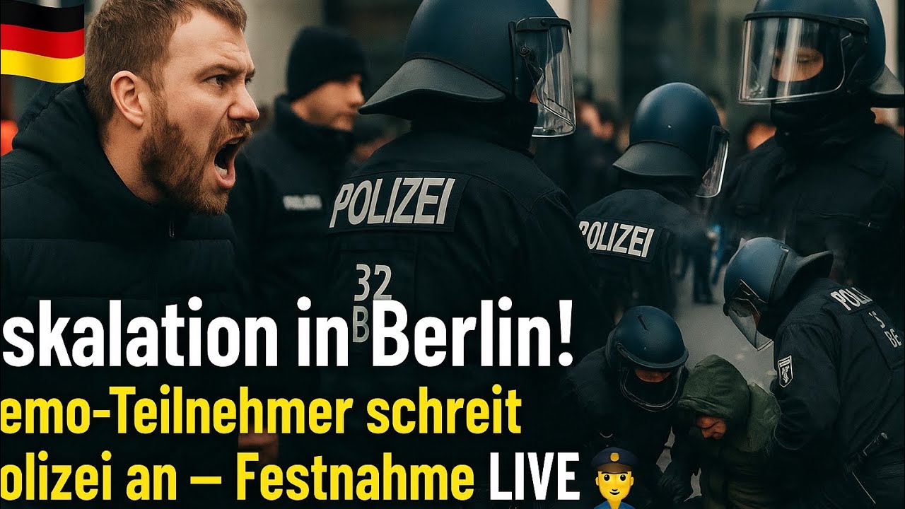 🇩🇪„Eskalation in Berlin! Demo-Teilnehmer schreit Polizei an – Festnahme LIVE 👮🔥“#polizei - YouTube