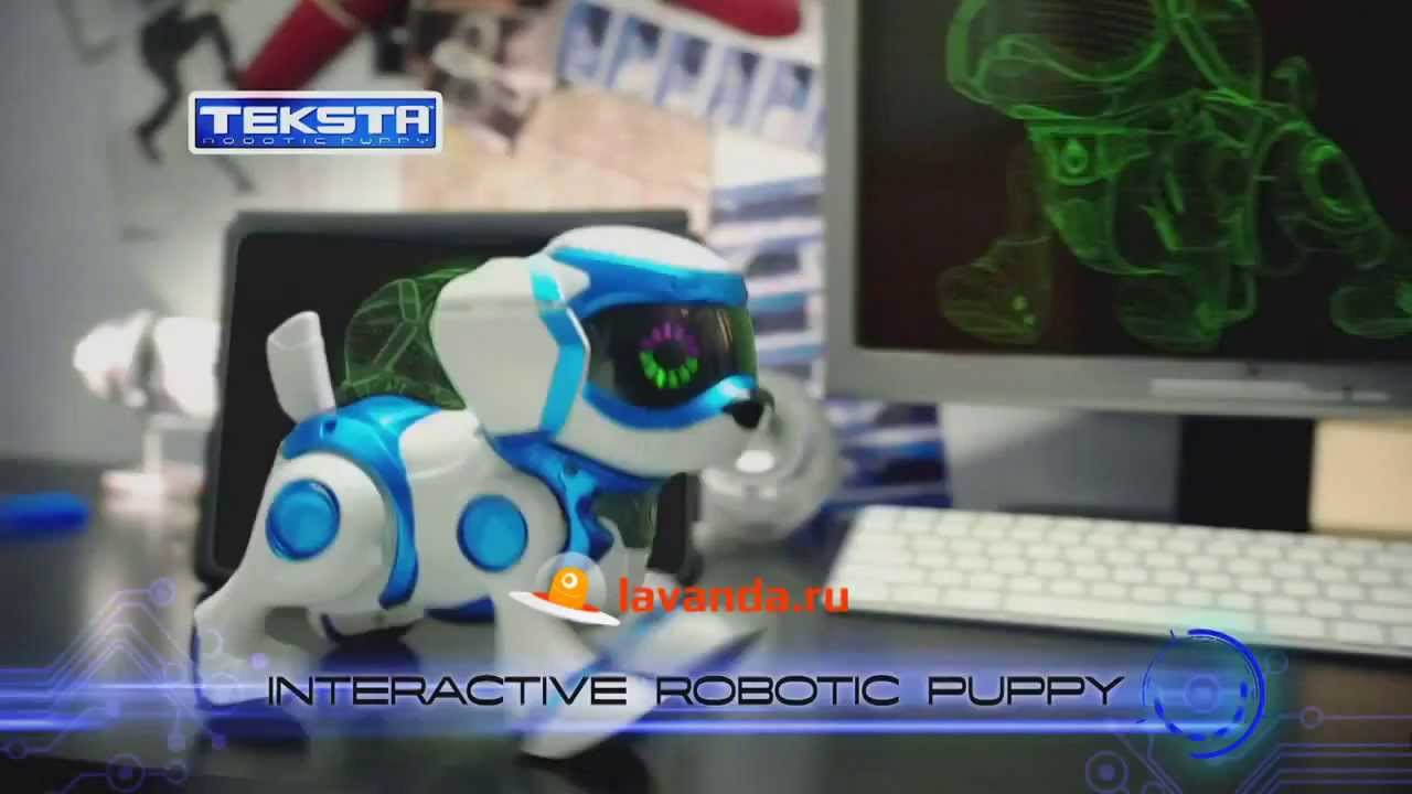 Teksta Robotic Puppy интерактивная собака. Игрушка робот Текста - YouTube