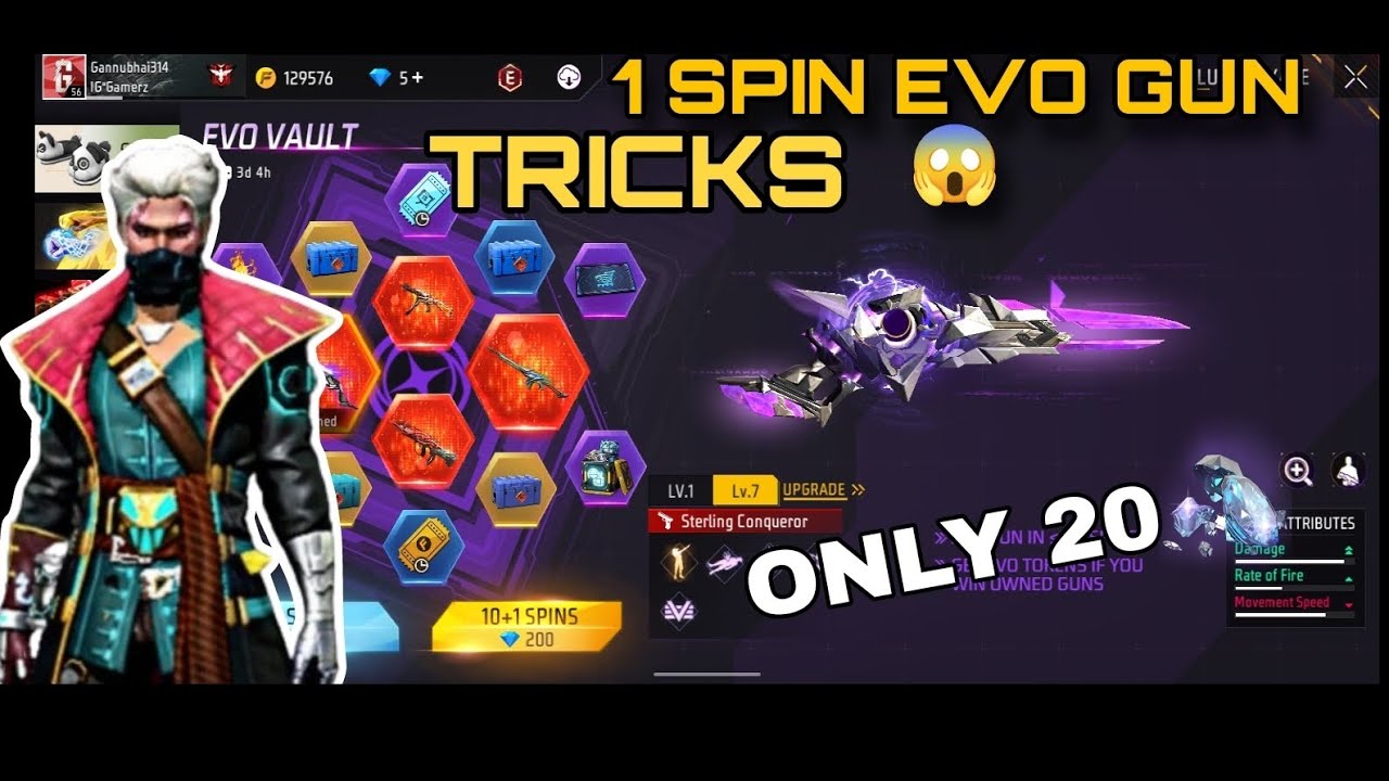 NEW TRICK 😱 EVO VOULT EVENT💯 1 SPIN OWN EVO GUN | EK SPIN MAI EVO GUN ...