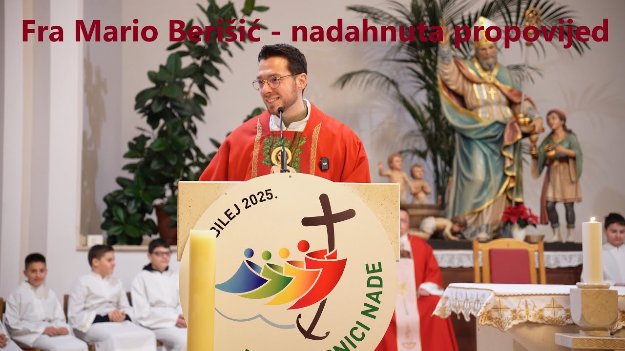 Fra Mario Berišić - sv. Sebastijan i Fabijan propovijed - YouTube