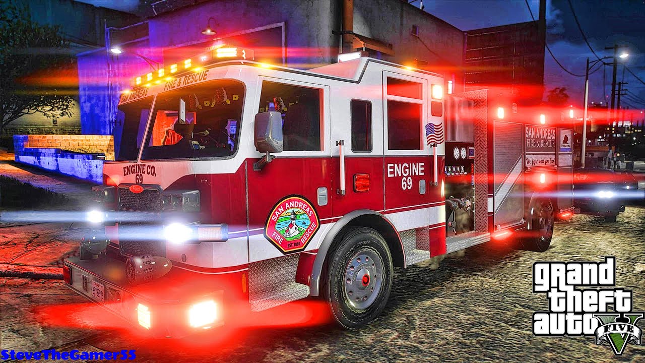 Playing GTA 5 As A FireFighter in GTA 5 || GTA 5 Mod| 4K - YouTube