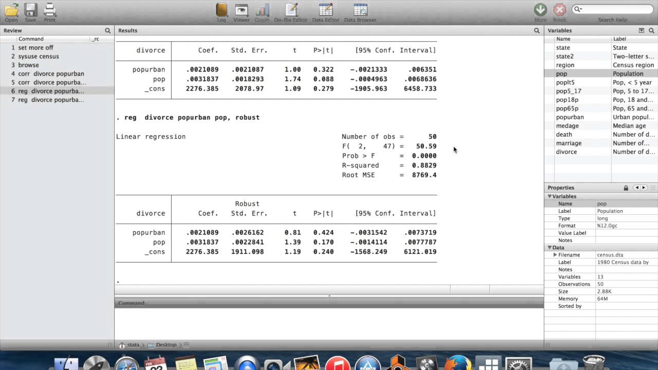 Stata for Undergraduates 8: Regression - YouTube