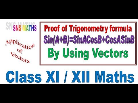 Proof of Sin(A+B)=SinACosB+CosASinB by Using Vectors - YouTube