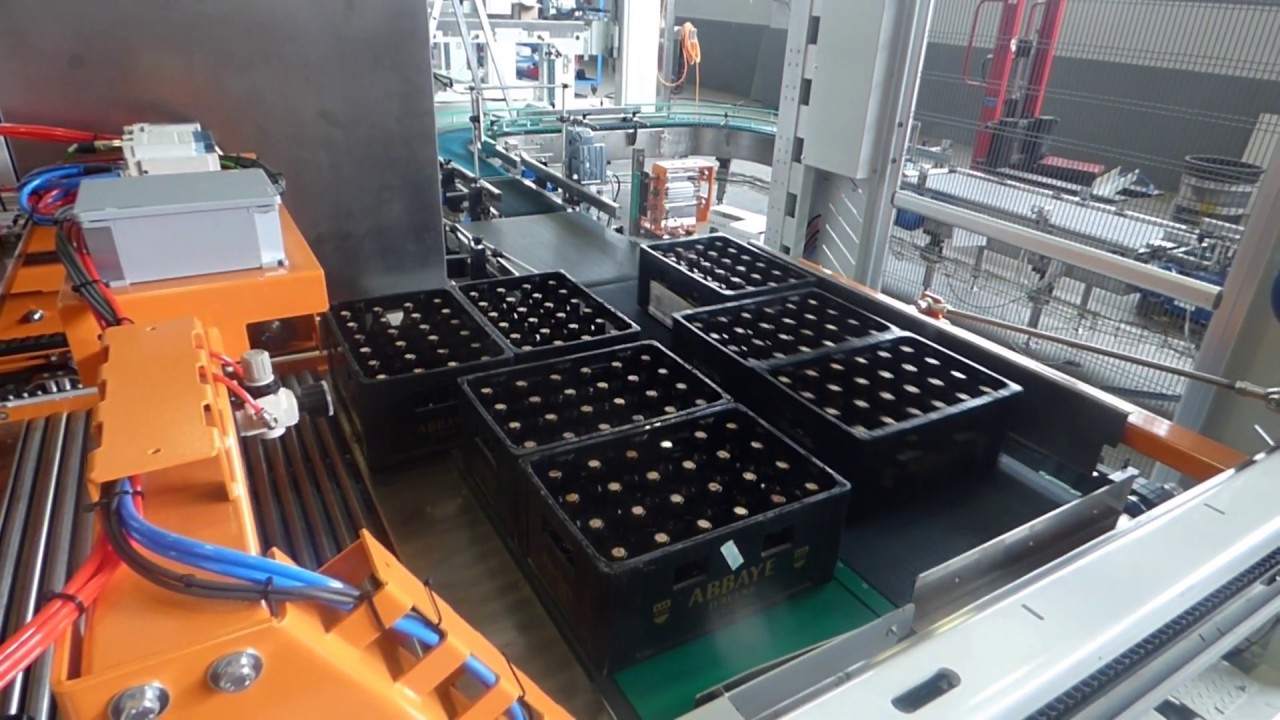 IC Filling Systems - Crate Palletiser - YouTube