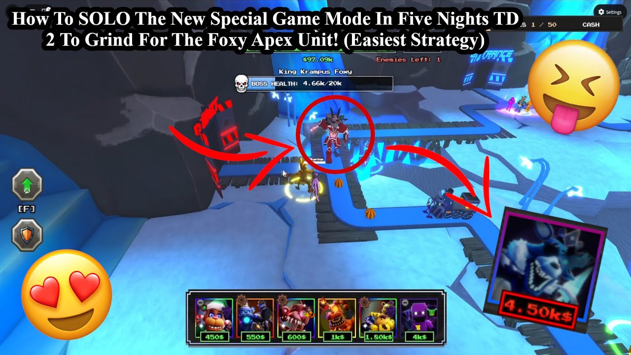 How To SOLO New Apex Unit Special Game Mode In Five Nights TD 2 ...