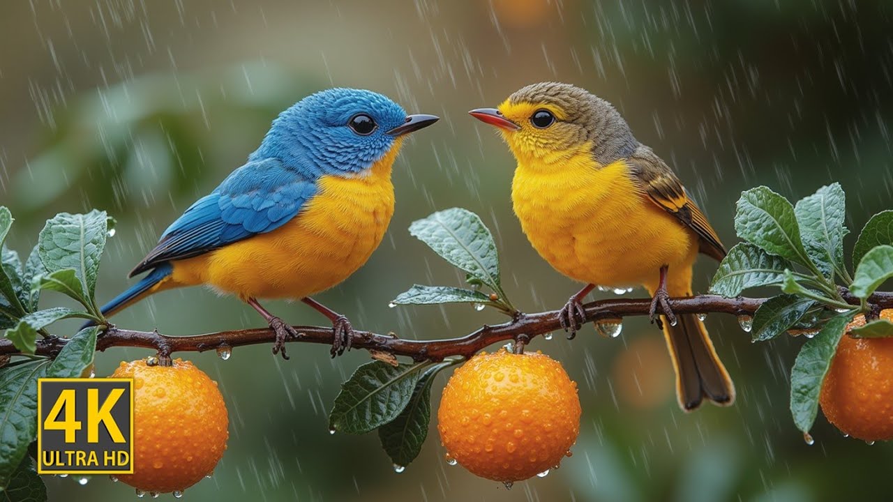 Beautiful Birds Singing Piano & Nature Sounds ~ Relaxation, Sleep ...