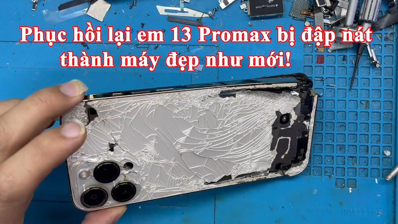 Dựng lại iphone 13 Pro Max từ máy vỡ nát thành máy đẹp keng / Destroyed ...