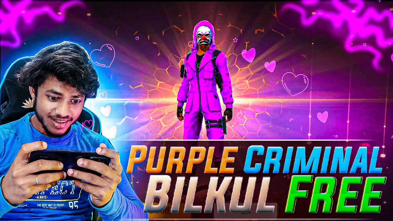 Purple Criminal Bilkul Free πππ Clickbait Hai Garena Freefire Max Selfiegamers Shorts