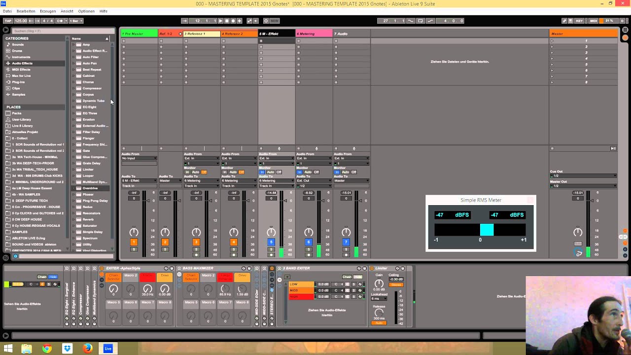 HOW TO Set Up a profess. MASTERING TEMPLATE in Ableton Live - YouTube