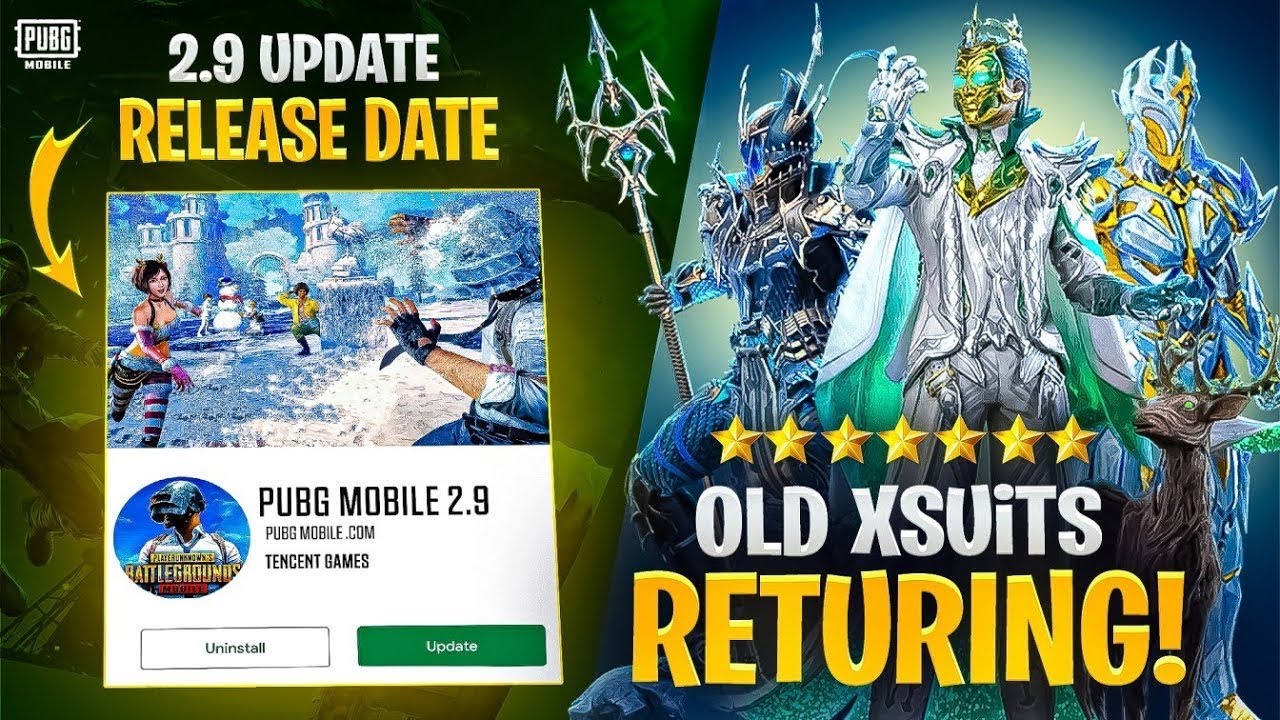 Pubg Mobile 2.9 Update Release Date | 3 X Suits Returns Pubg Mobile | X ...