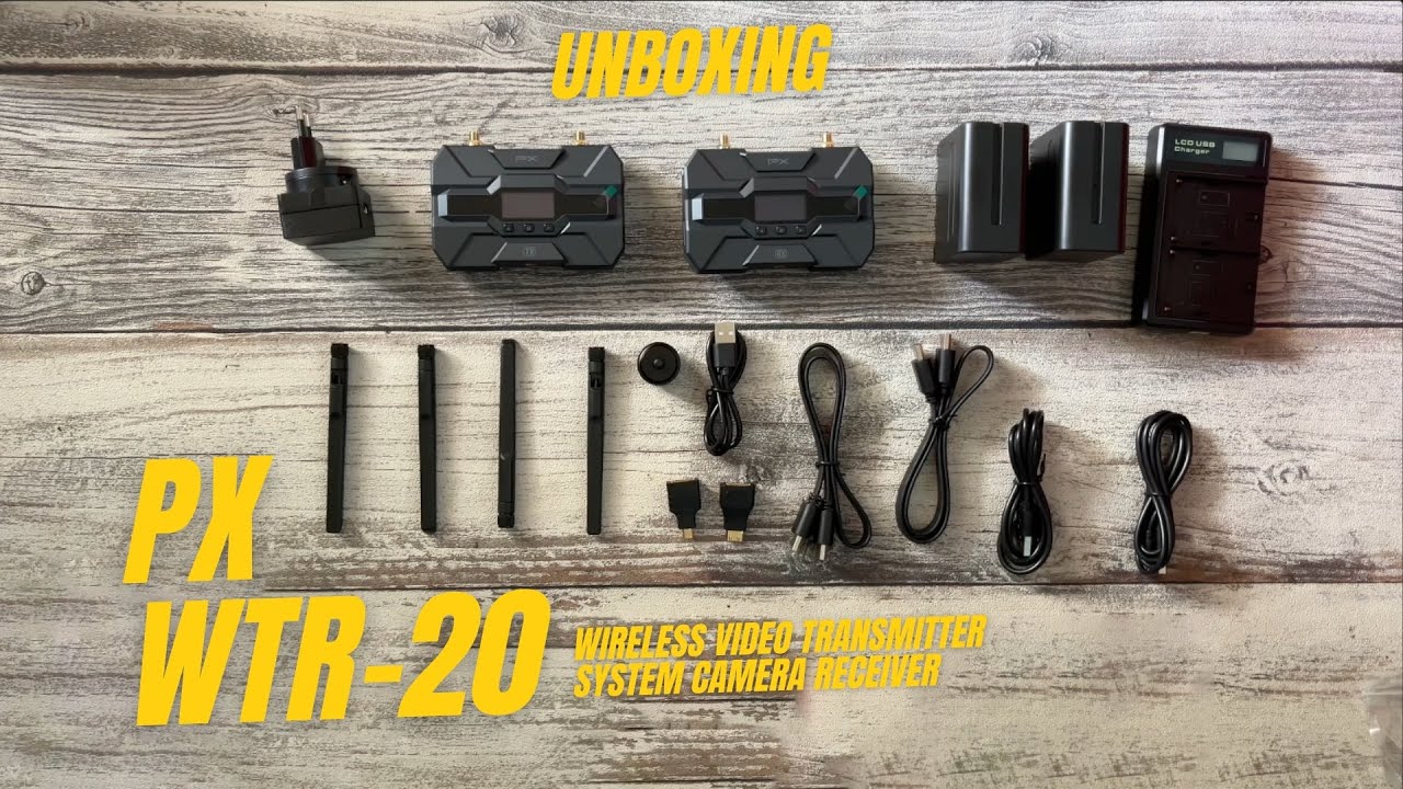 UNBOXING: PX WTR-20 Wireless Video Transmitter System Camera Receiver ...