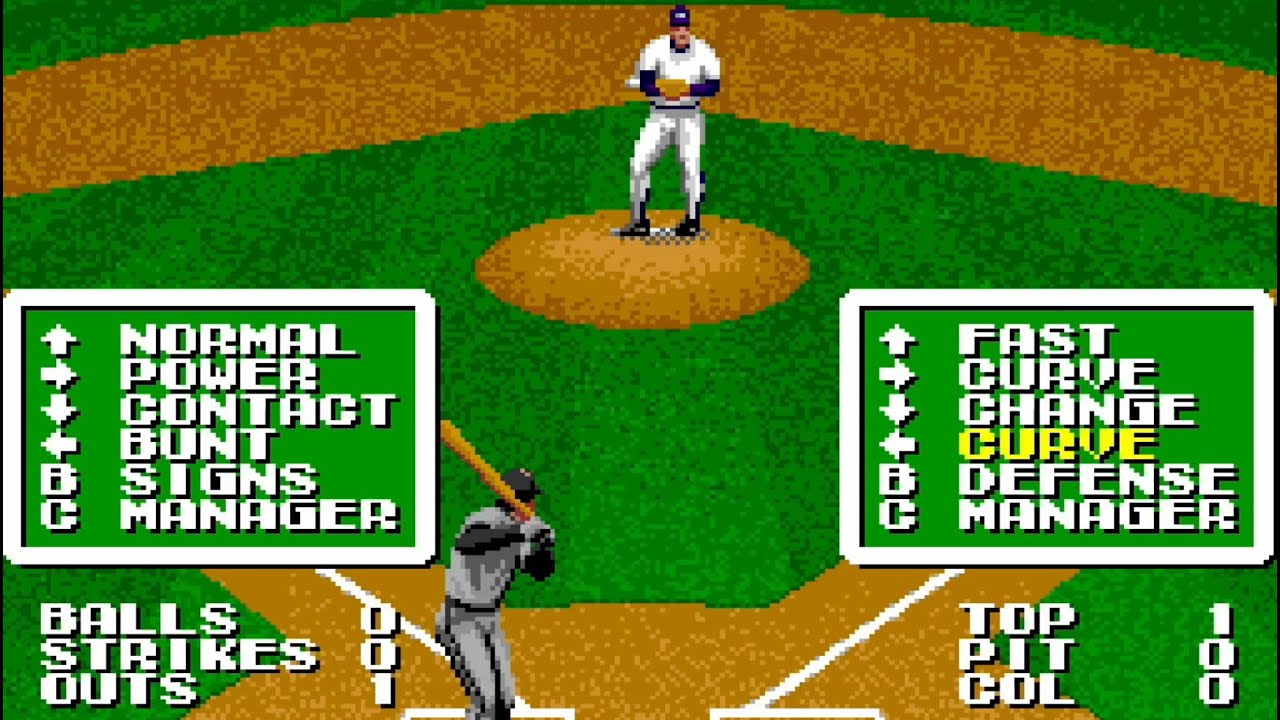Tecmo Super Baseball (Genesis) - Gameplay - YouTube