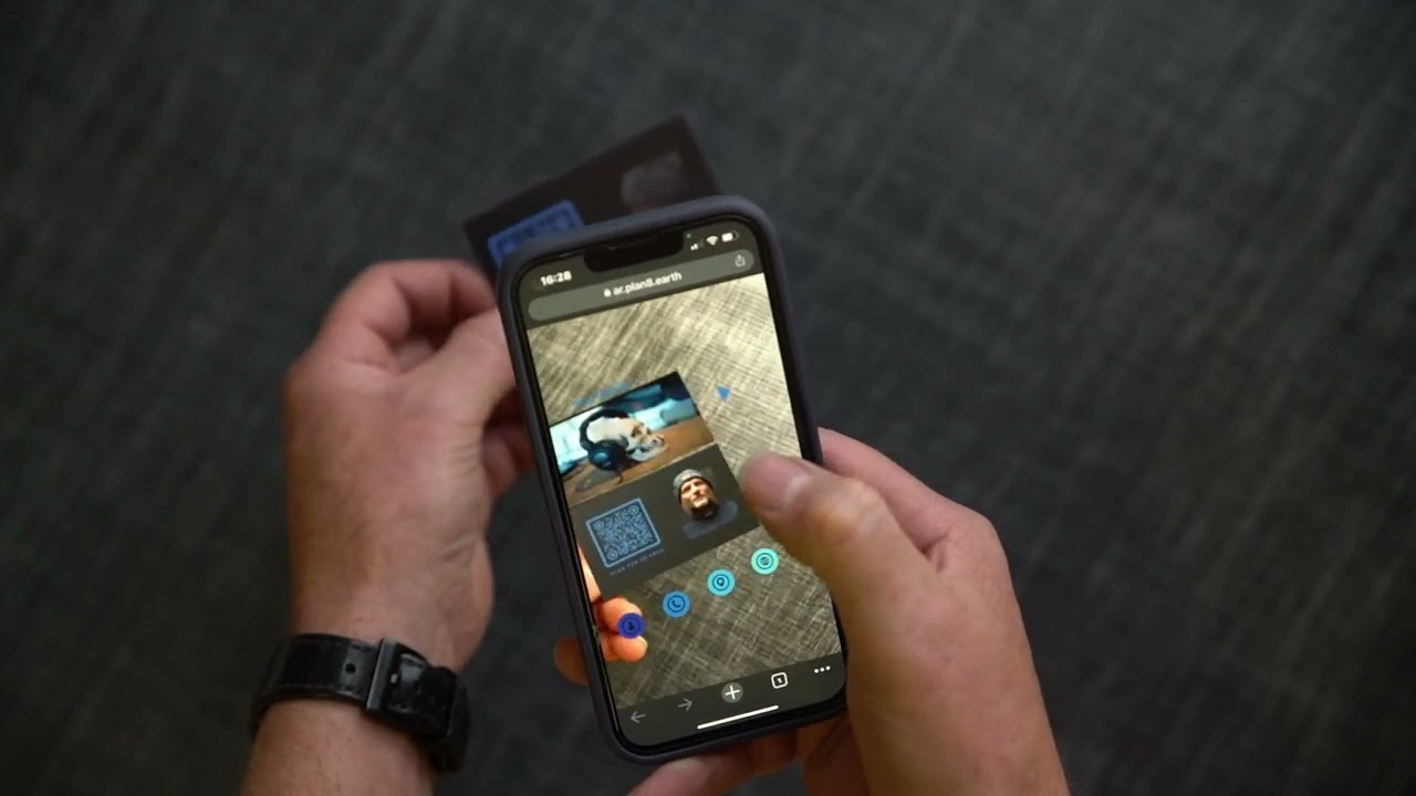 Plan8 AR business card example - YouTube