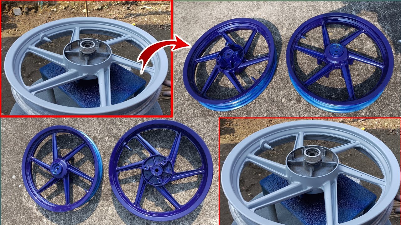 tvs wheels ring colour 🔥Custom rims painting method / Cars and Bikes ...