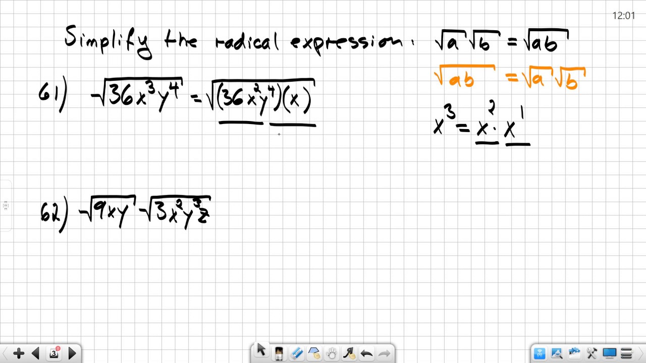 Intermediate ALgebra Review Problem 61 and 62 - YouTube