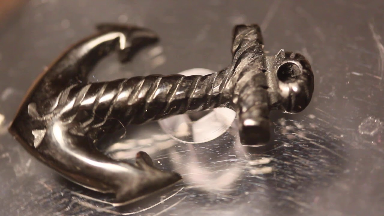 whitby jet anchor carving - YouTube