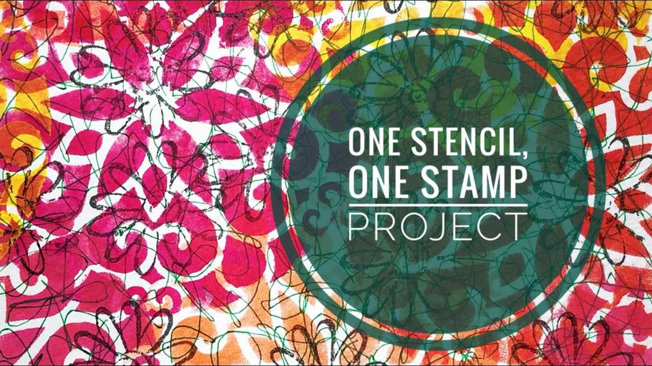How to create using one stencil and one stamp - YouTube