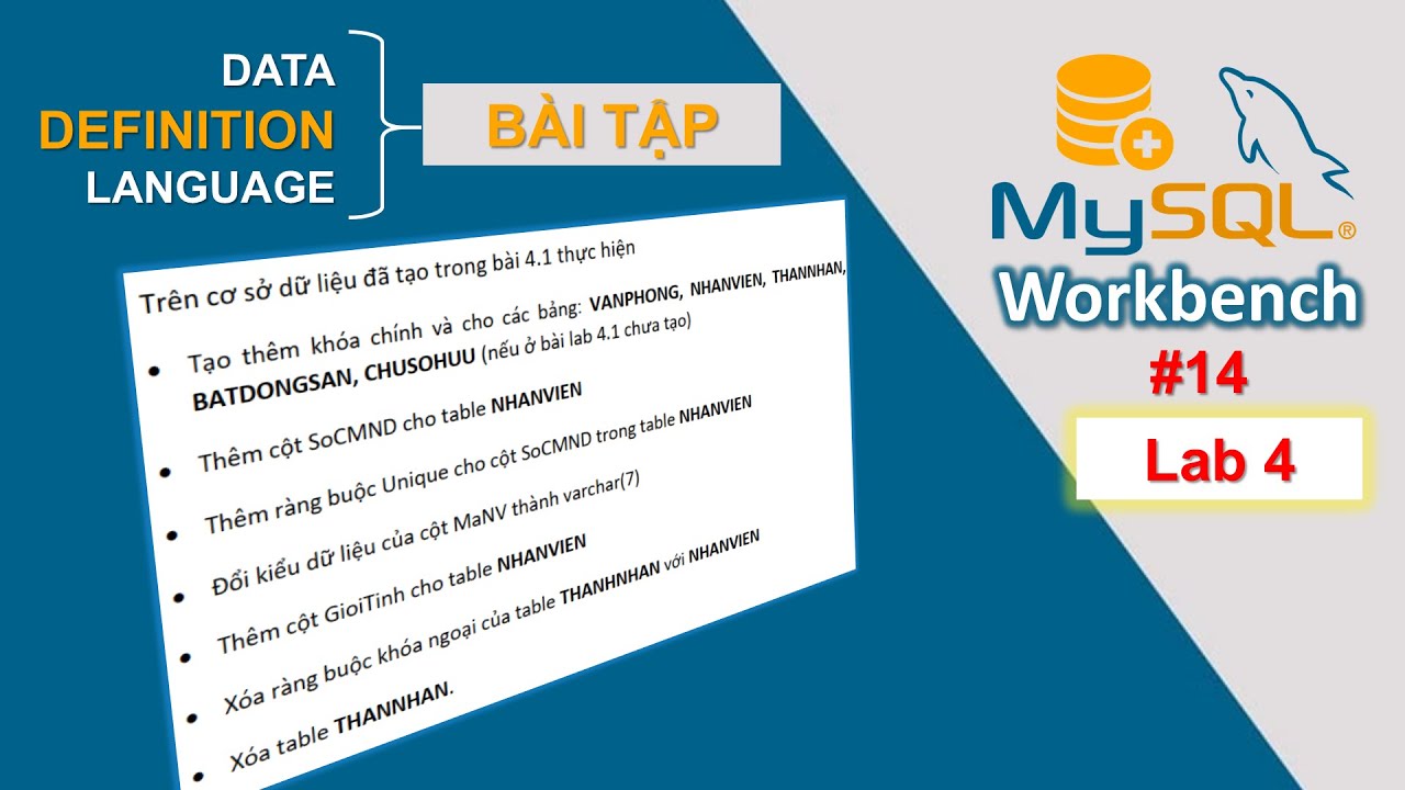 #COM2012 Cơ Sở Dữ Liệu 14 | Lab 4 Hướng Dẫn Phân Tích & Giải | Thực Hành Lab 4 Môn CSDL - YouTube