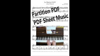 "La Maritza" EASY - PIANO (Tutorial + Partition PDF/Piano Score PDF Sheet Music) Debutant ...