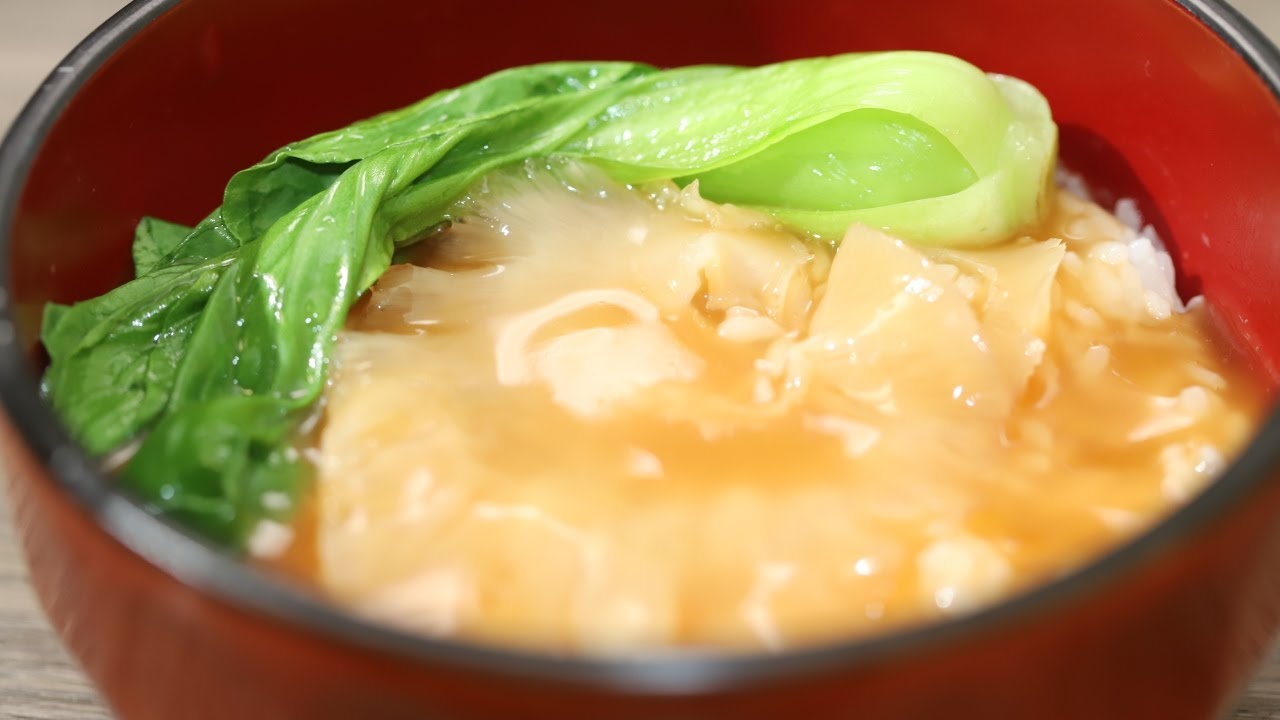 コラーゲンたっぷり！フカヒレ丼の作り方 | How to make shark fin rice bowl - YouTube