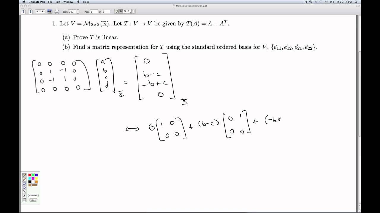 Math 2800 Take Home 5 Part 2 - YouTube